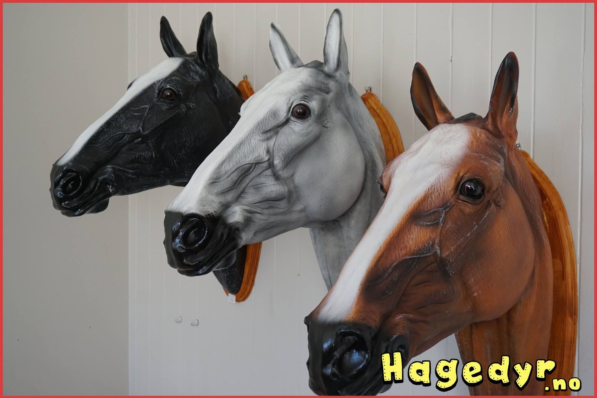 Hestehode for veggmontering sort - HAGEDYR